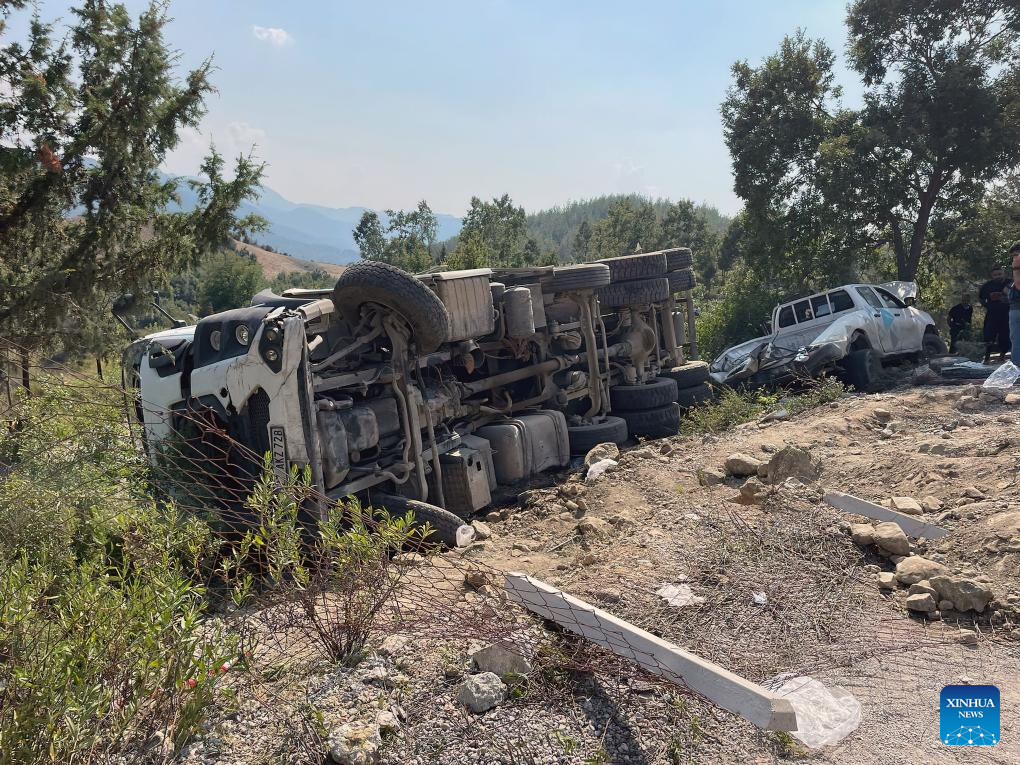 5 dead, 25 injured after truck crashes into mourners in S. Türkiye-Xinhua