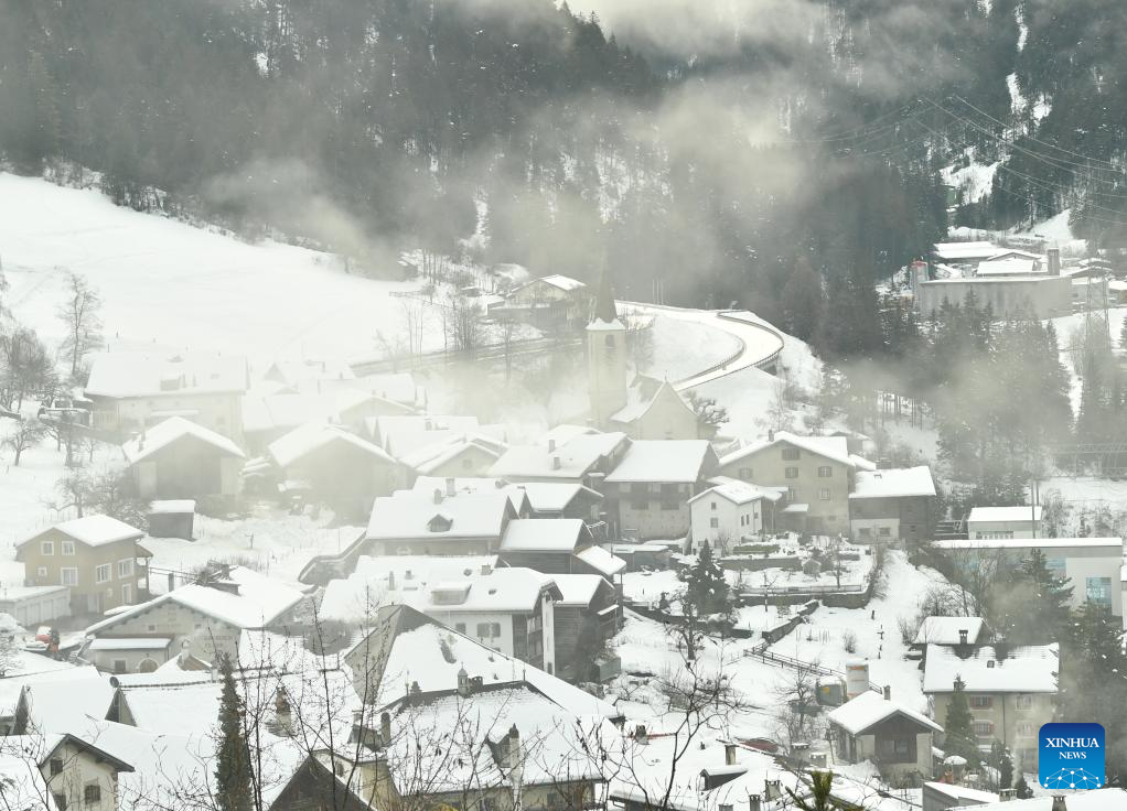 Snow scenery in Switzerland-Xinhua