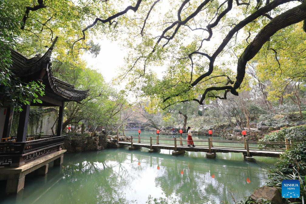 Spring scenery of Jichang Garden in Wuxi, E China's Jiangsu-Xinhua