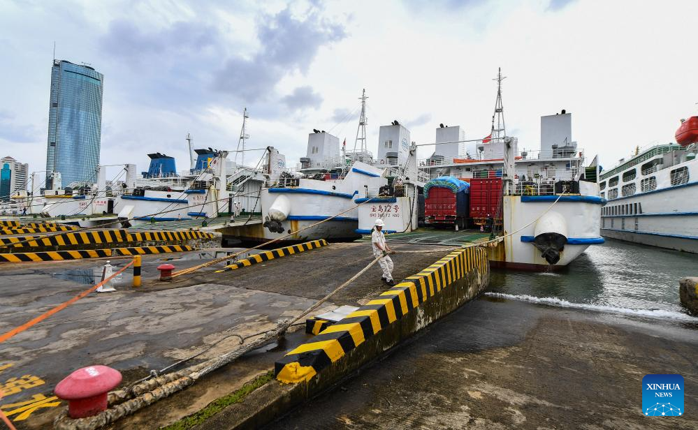 Port service in Haikou resumes operation-Xinhua