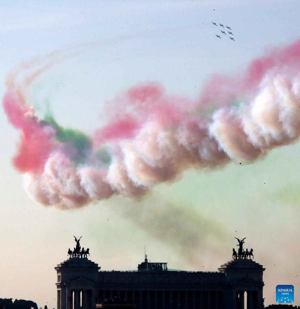 Italian National Unity and Armed Forces Day celebrated in Rome-Xinhua