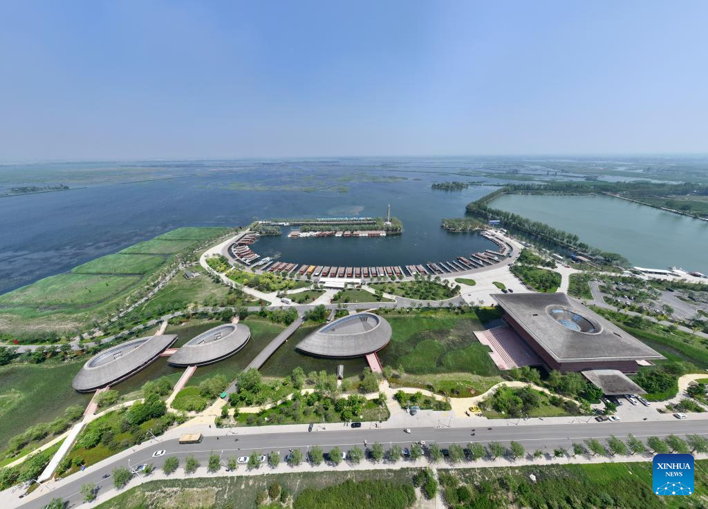 Aerial view of middle route of China's South-to-North Water Diversion ...
