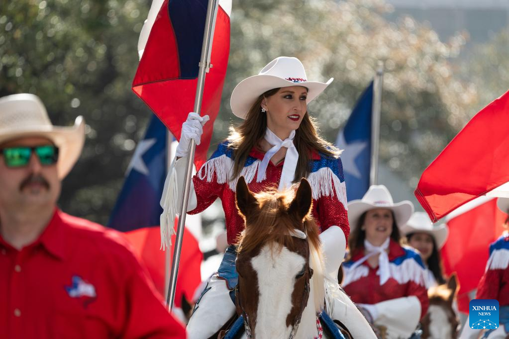 91st Downtown Rodeo Parade held in Texas-Xinhua