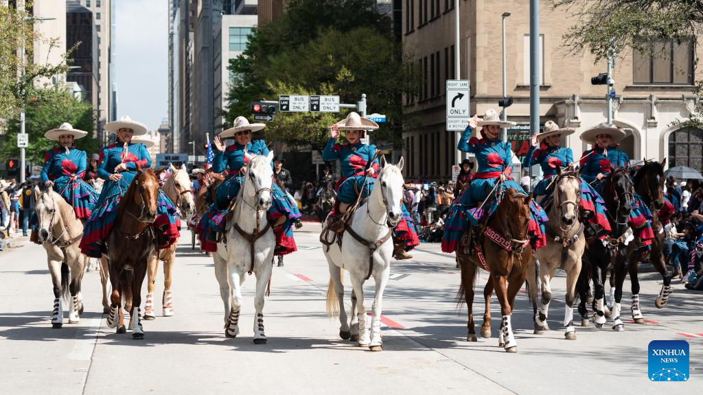 91st Downtown Rodeo Parade held in Texas-Xinhua