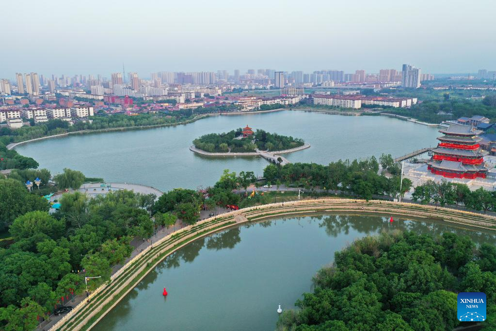 Aerial view of Cangzhou City in N China's Hebei-Xinhua