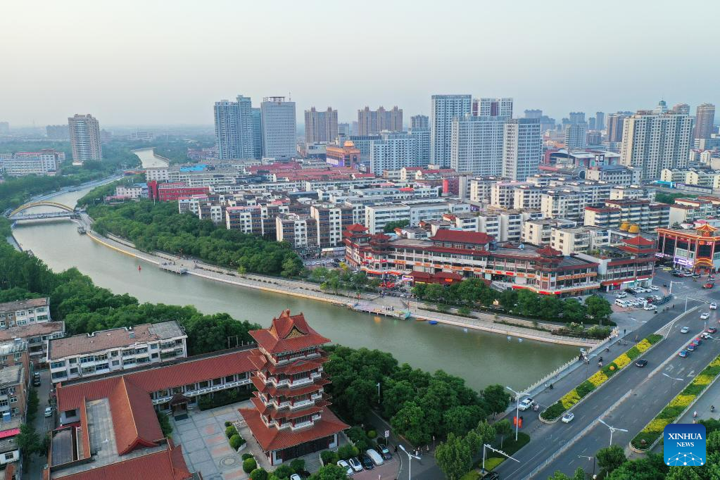 Aerial view of Cangzhou City in N China's Hebei-Xinhua