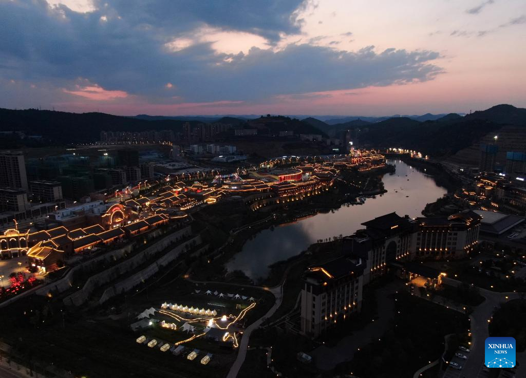 Aerial view of Yan'an City, NW China's Shaanxi Province-Xinhua