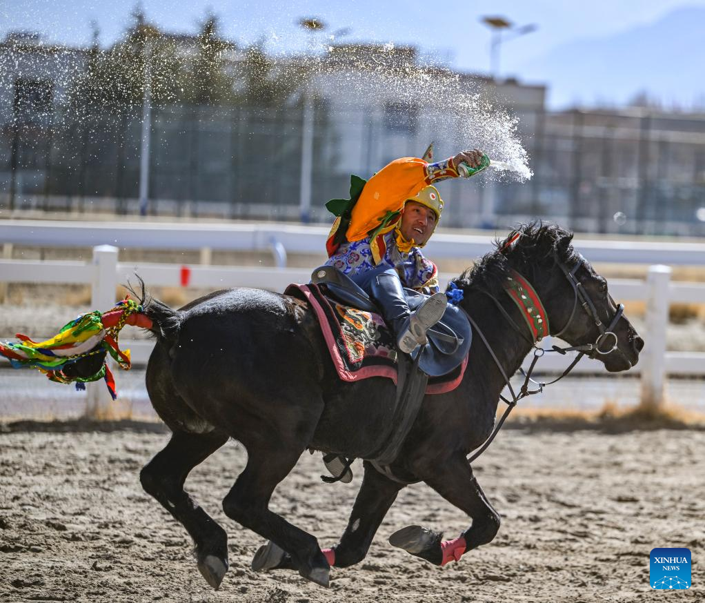 Xizang holds horse racing for Tibetan New Year-Xinhua