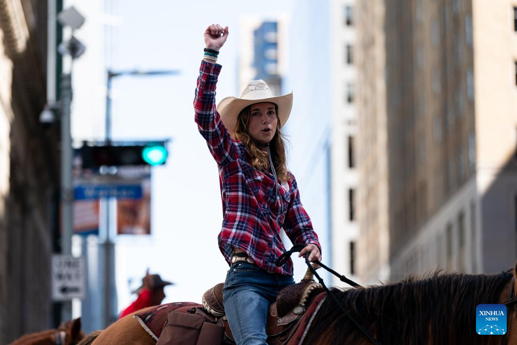 92nd Downtown Rodeo Parade held in Houston-Xinhua