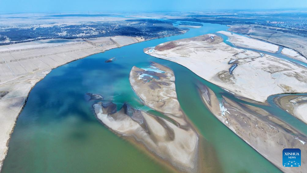In pics: migratory birds flying over Yellow River in Ningxia-Xinhua