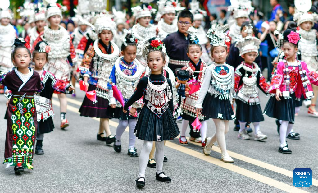 Miao Sisters Festival kicks off in Taijiang, SW China-Xinhua
