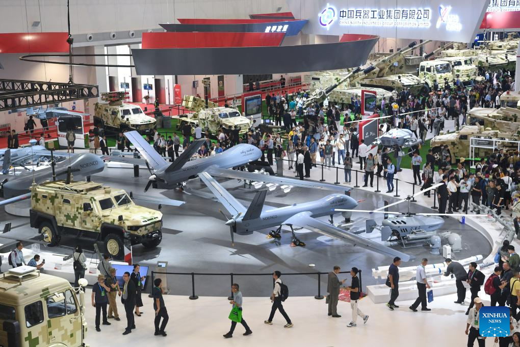 Domestically developed UAVs, unmanned aerial systems displayed at ...